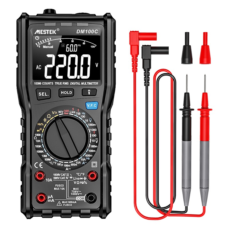 Multifunctional Digital Multimeter 10,000 Counts RMS Non-Contact 750V ...