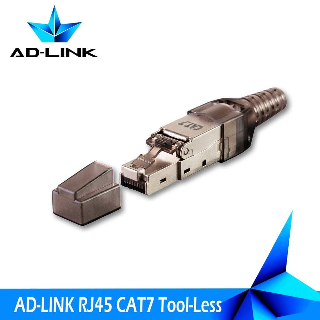 AD-LINK RJ45 Connector Cat7e Metal Shielded Tool Less | Shopee Philippines