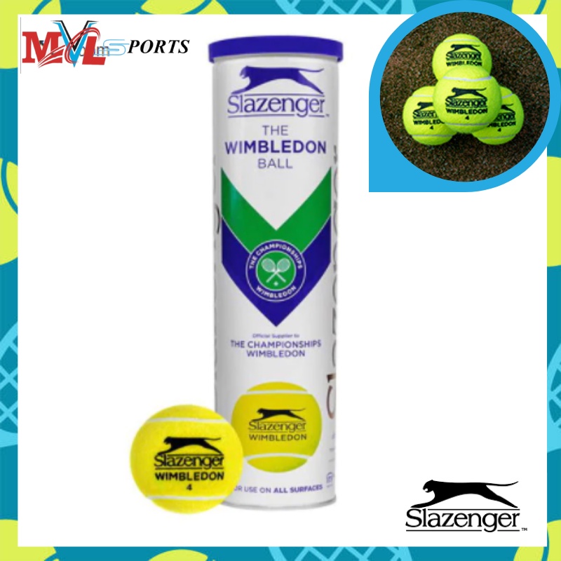 Slazenger Tennis Ball (4Ball) The Wimbledon Ball 1CAN/ NEW PACKAGING ...