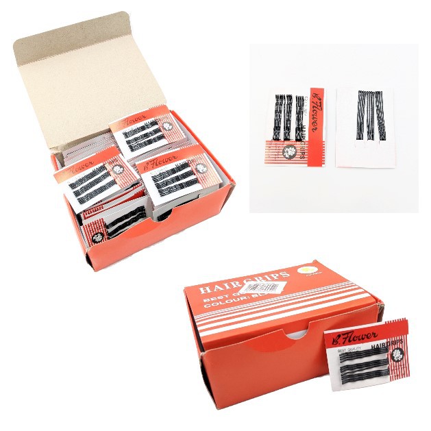 DU-155 [60 cards] Black Bobby Pins Card Set 12 Pins per Card Kids Hair ...