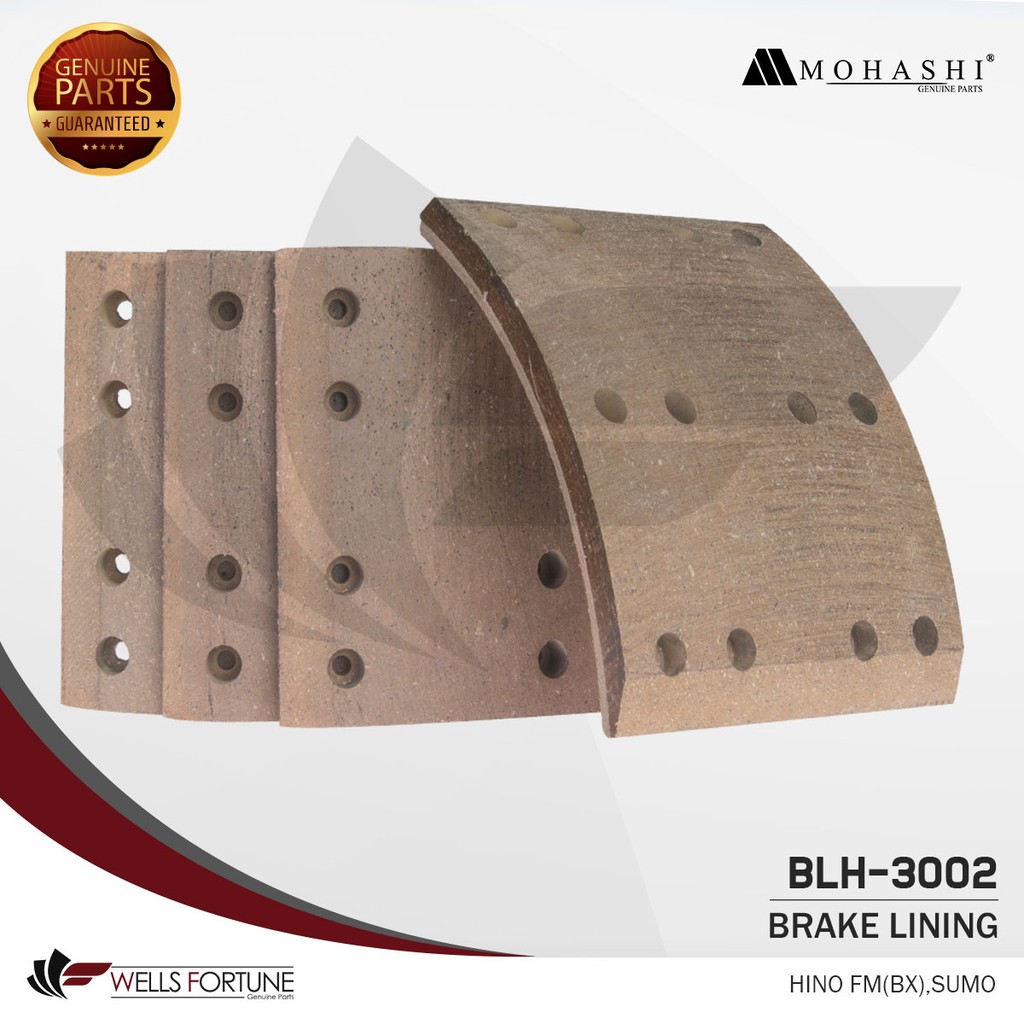 HINO FM(BX) / SUMO MOHASHI BRAKE LINING (8PCS/1SET) | Shopee Philippines