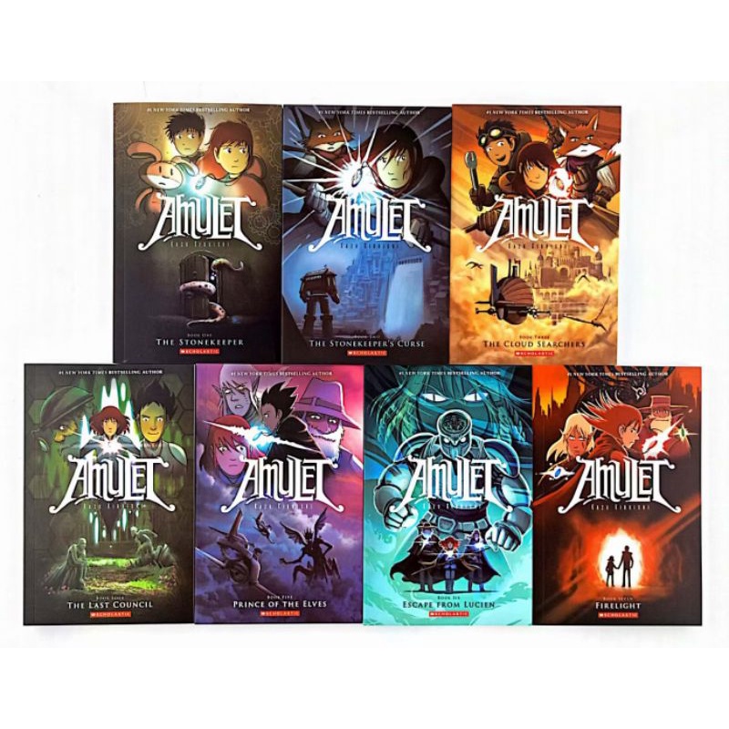 Amulet Comics Seven Book Collection by Kazu Kibuishi Boxset (Full color ...