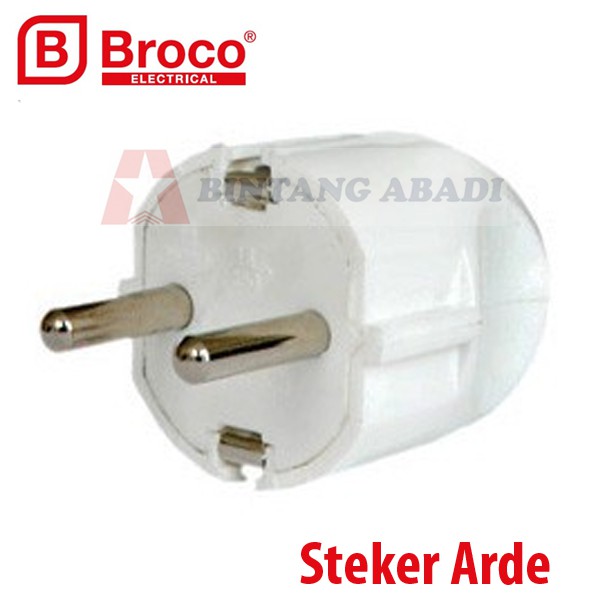 Broco Ground Plug White Electrical Plug 1331055 / SNI Electric Plug ...