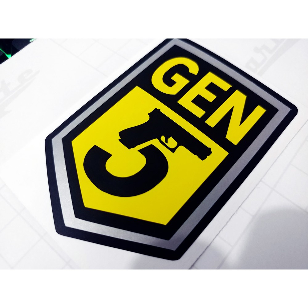 Sticker | (1) Glock Generation 5 Custom Decal | Weather Proof Die-cut ...