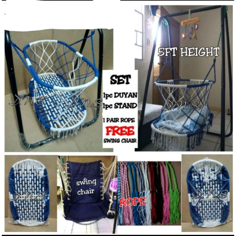duyan ordinary/ regular with stand with (pair rope & swingchair ...