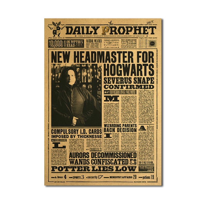 Harry Potter's new headmaster nostalgic retro kraft paper 42+30CM ...