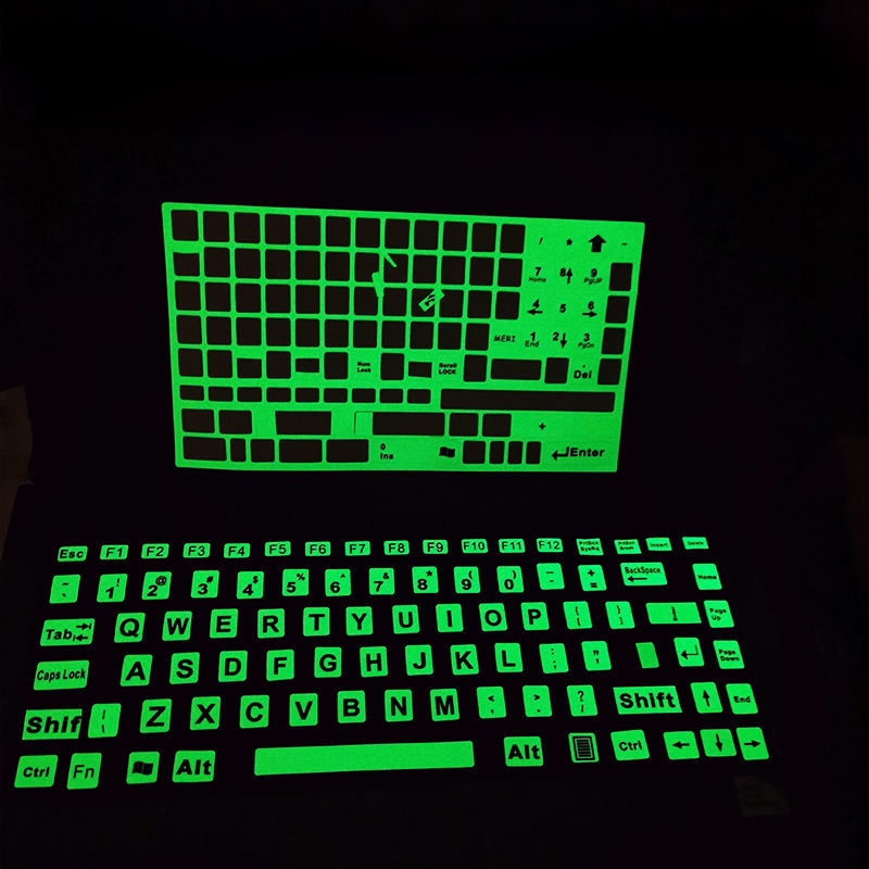 Luminous Keyboard Stickers Letter Protective Film Alphabet Layout For ...