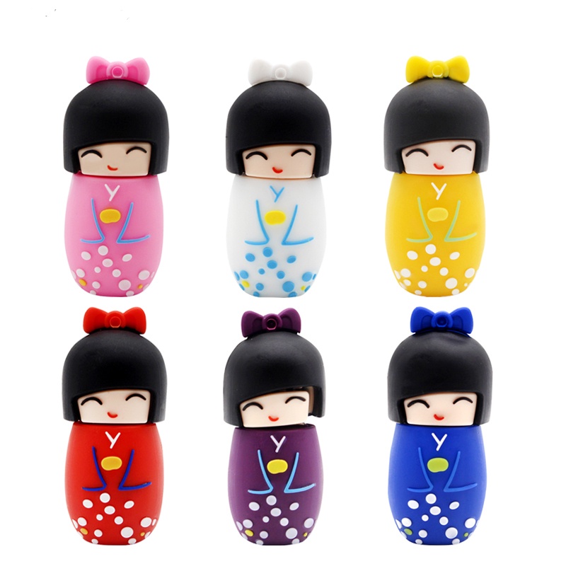 cartoon doll usb pendrive mini cute Japanese doll usb flash drives usb ...