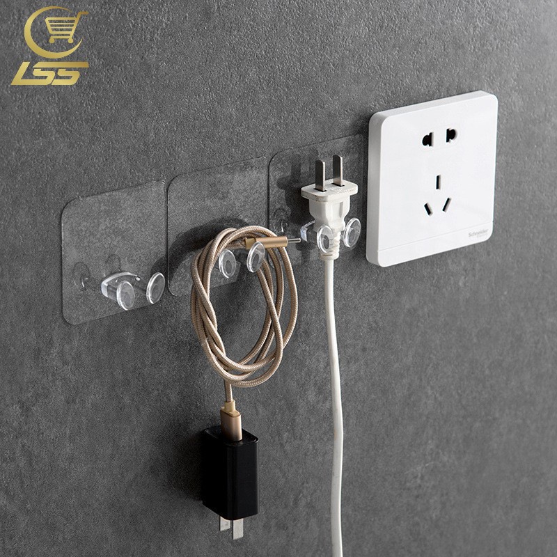 Multifunction Wall Adhesive Power Plug Socket Holder Hanger Hook Rack ...