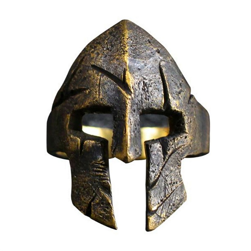 Vintage Ancient Greek Spartan Warrior Mask Rings for Men Personality ...