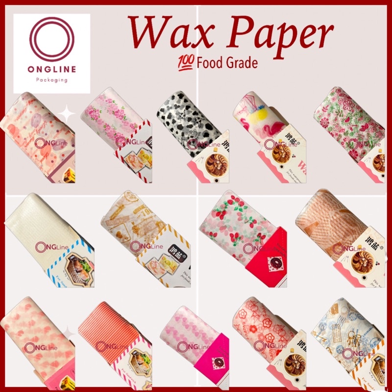 50 pcs. | Wax Paper | Bento Cake Liner | Food Tray Liner | Shopee ...