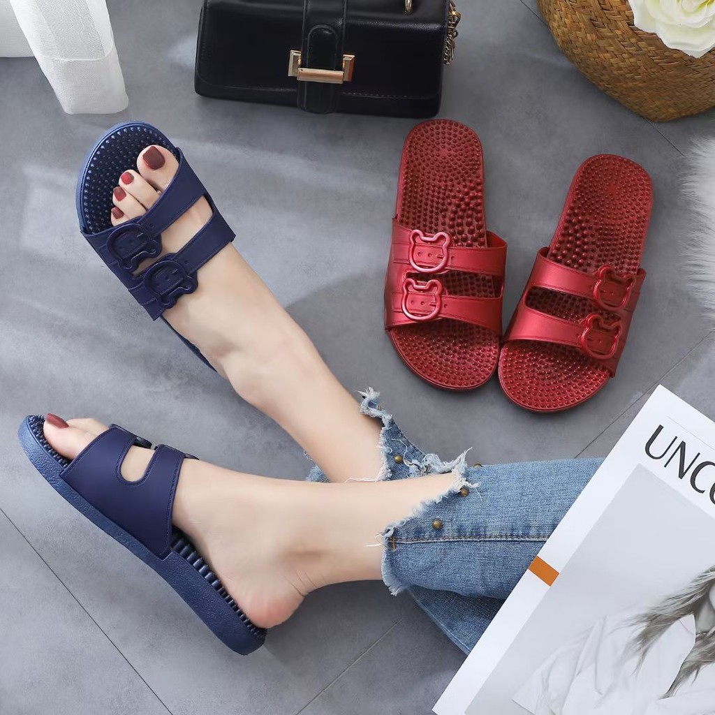 Shuta Foot Massage Comfortable Slippers For Women's J300L | Shopee ...