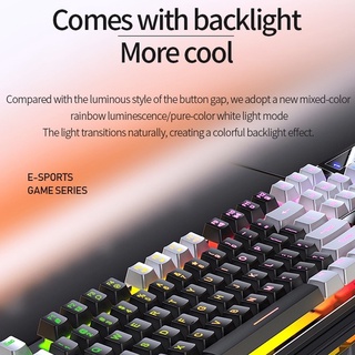 Pink Purple Gaming Keyboard and Mouse Set Mechanical Feel Girl Cute USB ...