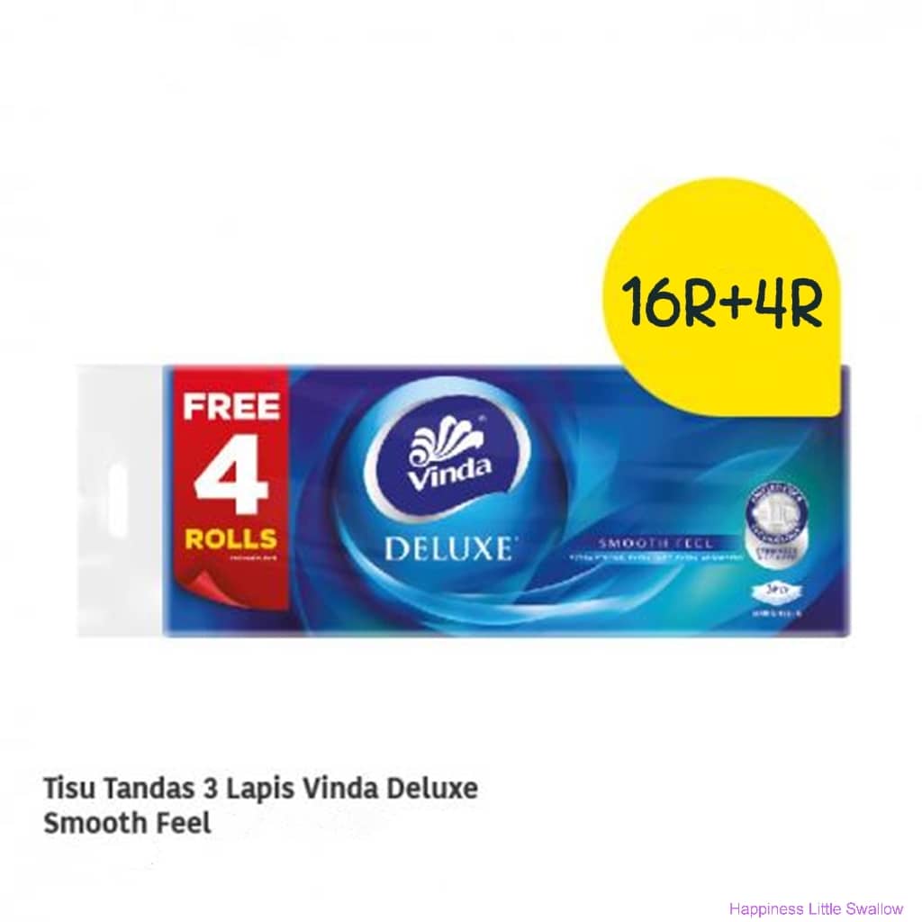 Vinda Deluxe Smooth Feel Toilet Tissue 3 Ply (16+4 Rolls) | Shopee Philippines