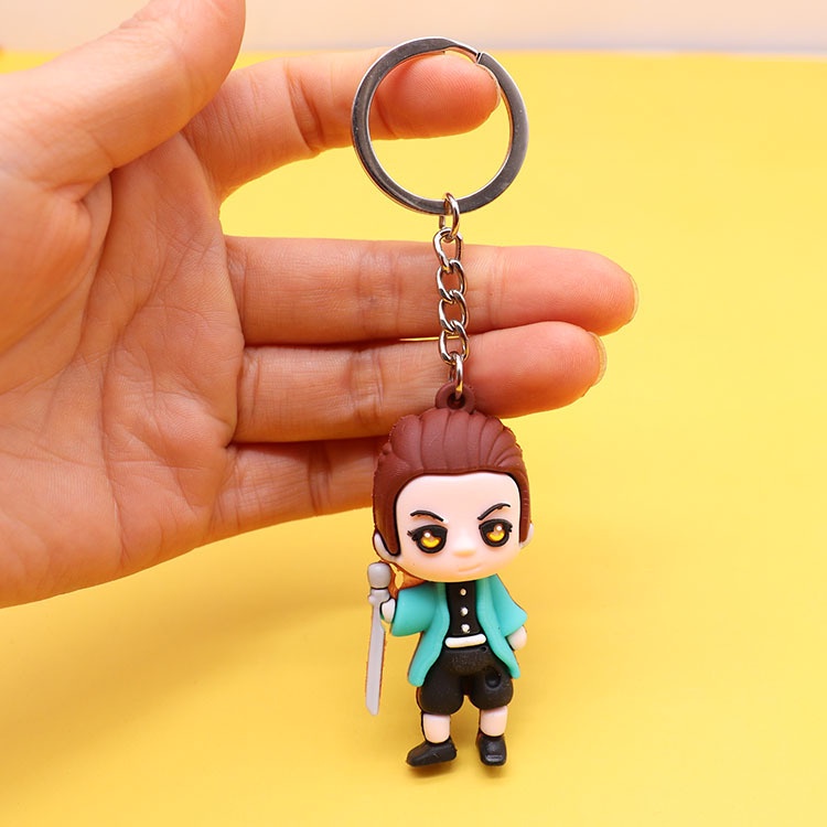 Anime Demon Slayer Figures Keychains Kimetsu no Yaiba Nezuko Tanjirou ...