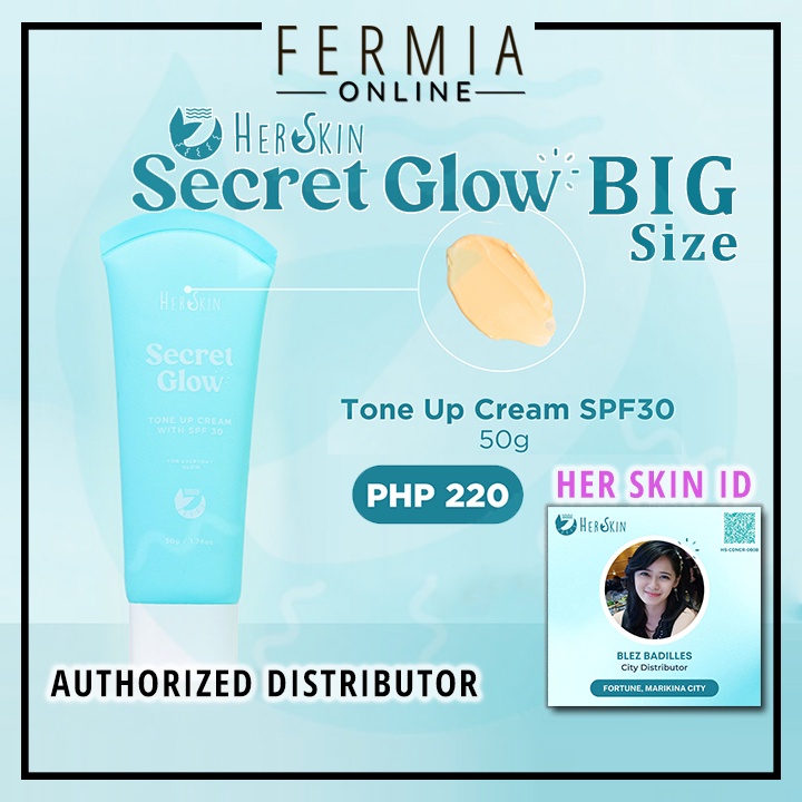 Secret Glow Tone Up Cream with SPF30 (50g) [Herskin Set Available ...