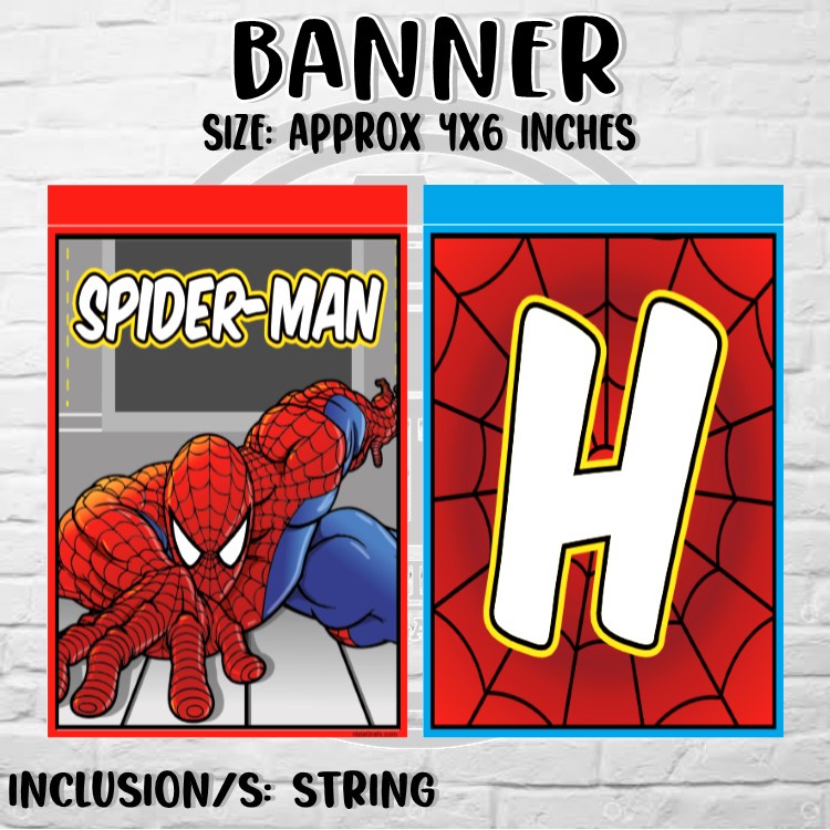 Spiderman theme happy birthday banner | Shopee Philippines