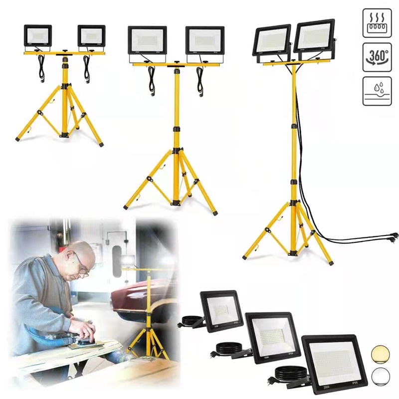 【COD & Ready】Rohstar Flood Light Stand 1.6M 2M 1 head 2Head 3head ...