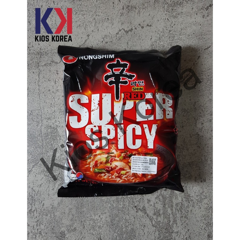 Nongshim Shin Ramyun Red Super Spicy 120gr PACK - Ramyeon/ Korean Ramen ...