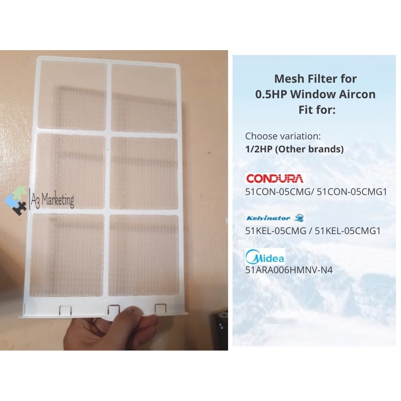 Mesh Filter for Window Type Aircon - Carrier, Condura, Kelvinator ...