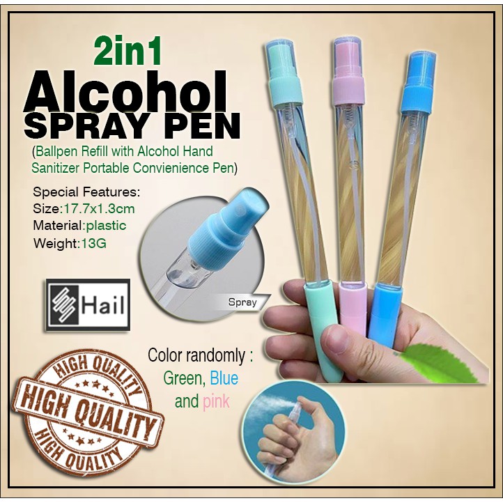 2 in 1 Alcohol Spray Pens Ballpen Refill with Alcohol Hand Sanitizer ...