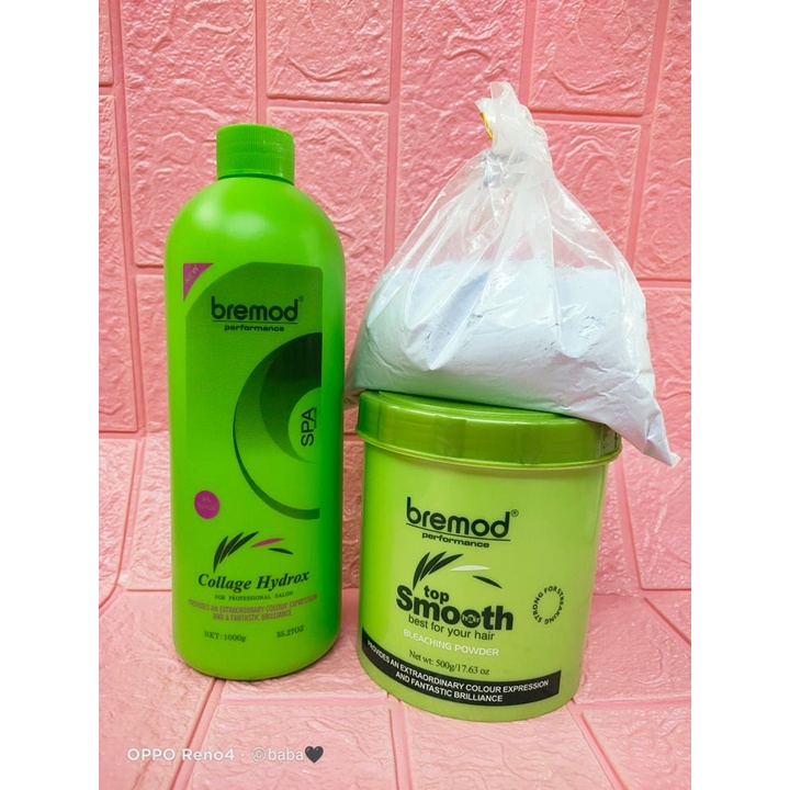 Bremod Hair Bleaching Powder and Bremod Oxidizing Cream 1000mL SET ...