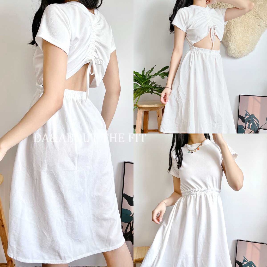 Backless drawstring String Maxi Long 2way Dress | Shopee Philippines