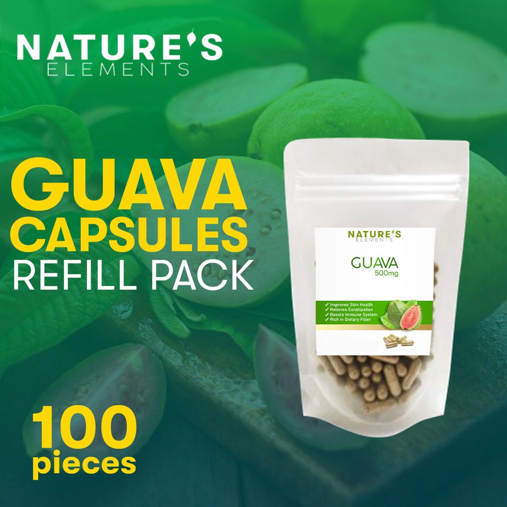Organic Guava Leaf Capsules Refill Pack (100, 60, 30 Capsules ...