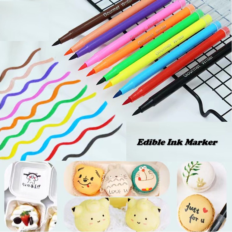 Edible Ink Marker Writing Pen Cookies Cake Chocolate Macaron Fondant ...