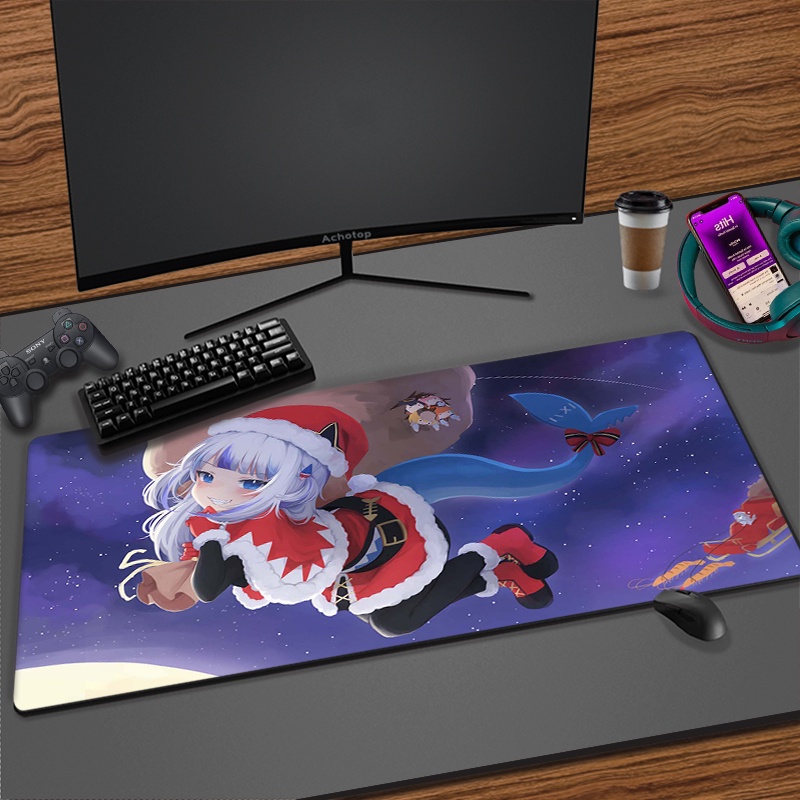 Hololive Gawr Gura Kawaii Large Mousepad Game Mouse Pad Gamer Big Mouse ...