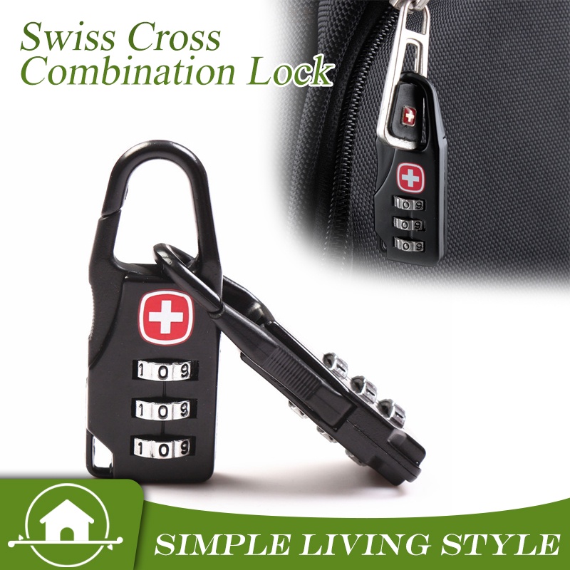 【Fast Dlivery】Swiss Cross Symbol Combination Safe Code Mini Padlock ...