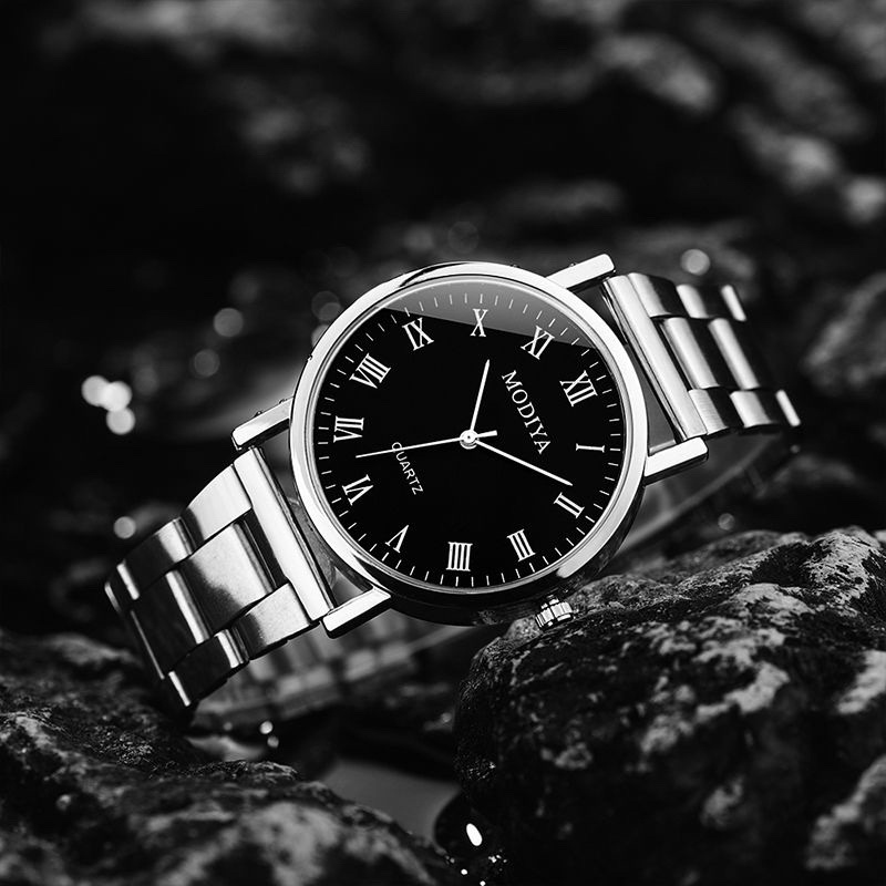 MODIYA Quartz Business Watches Mens Stainless Steel Band Wristwatch Men ...