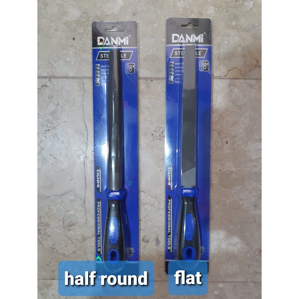 Half Round/ Flat/Round/ Triangle Steel File Rubber Handle Danmi High ...