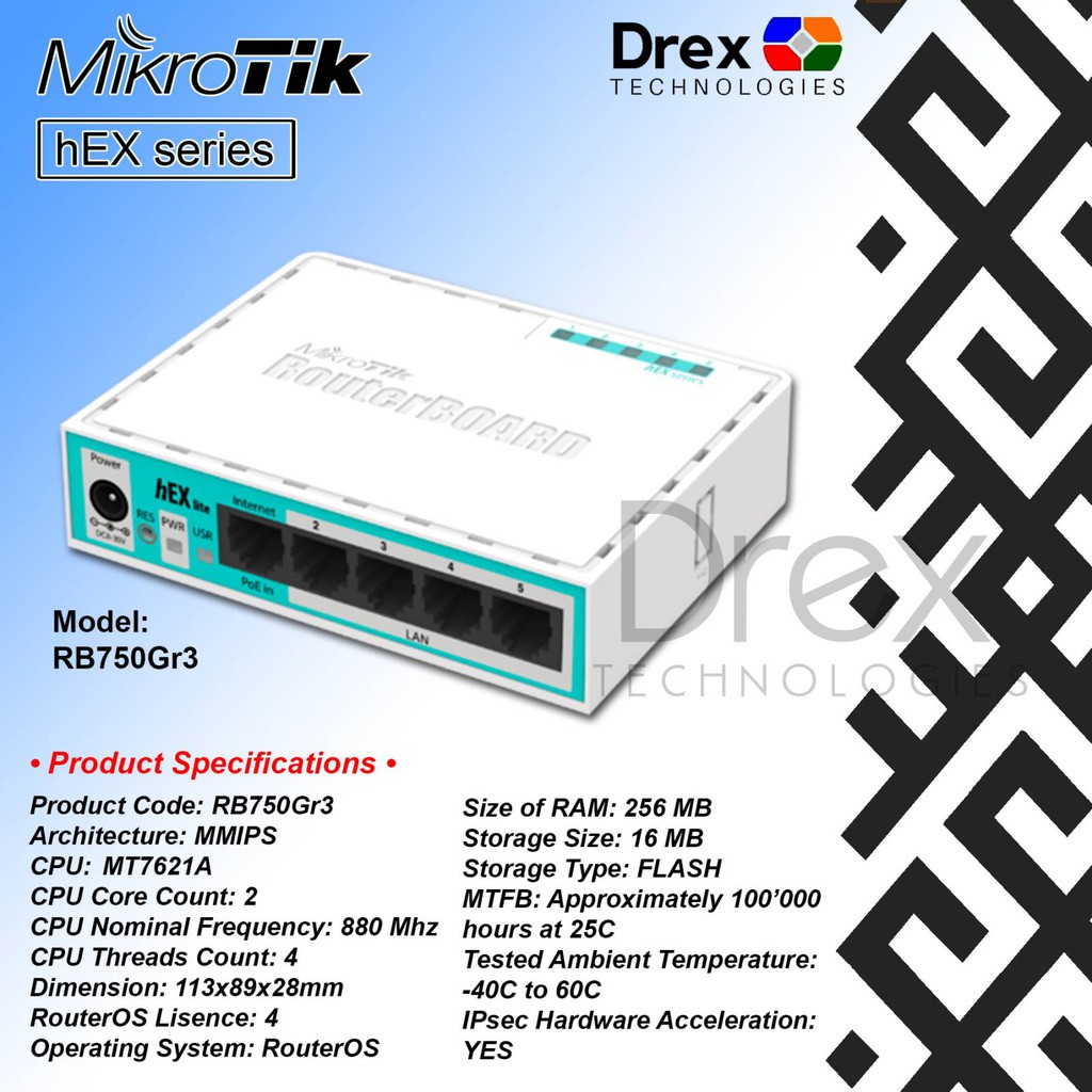 Mikrotik Hex RB750Gr 3 Hex Series RouterBoard | Shopee Philippines