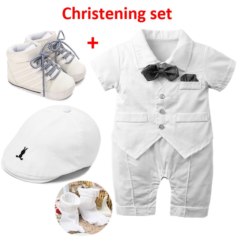 4pcs/set baby boy clothes jumpsuit baptism gentleman suit for ...