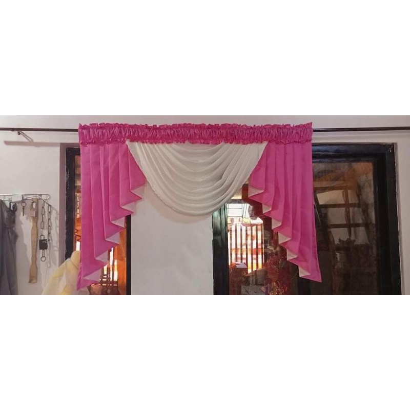 Plain geena cloth single swag valance size 50" wide | Shopee Philippines