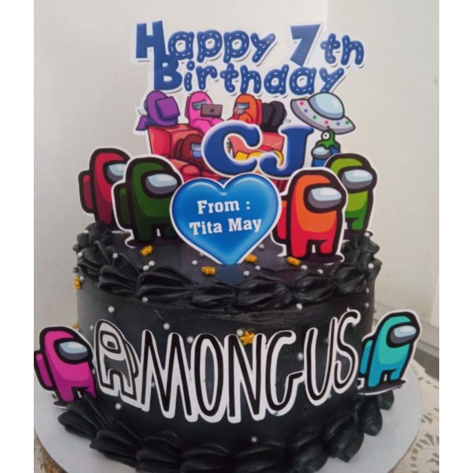 Among Us Theme Cake Topper | Shopee Philippines