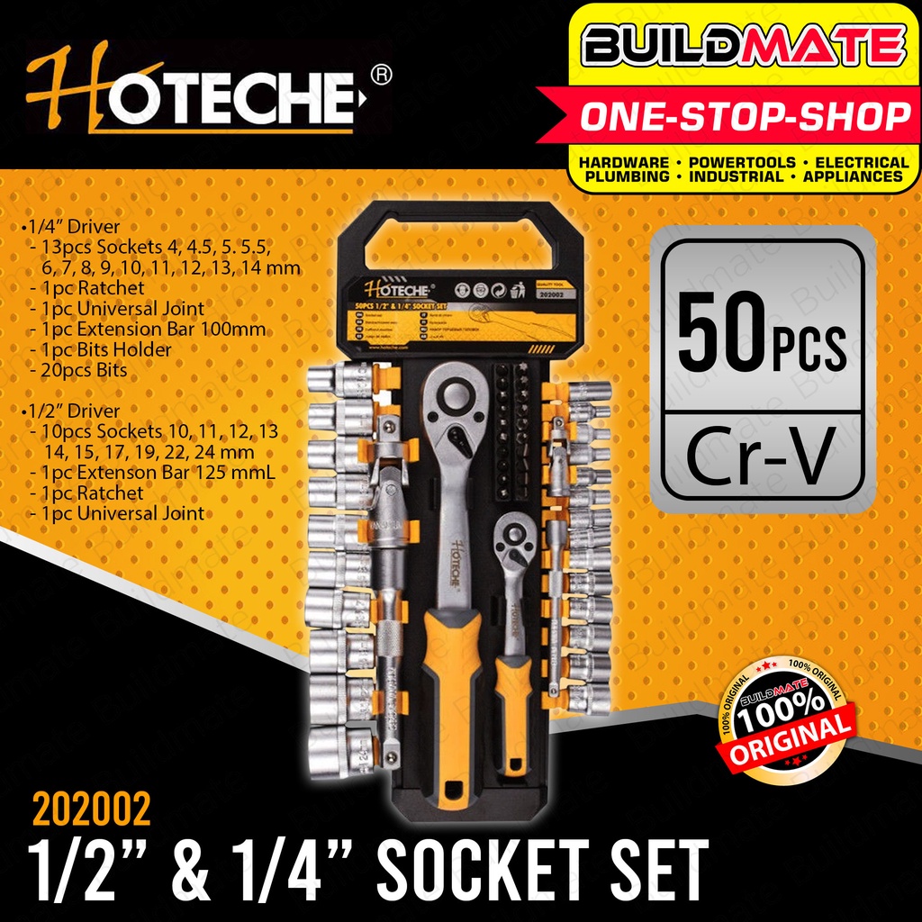 Hoteche 50PCS/SET Socket Set Rachet Driver Set Universal Joint HTC ...