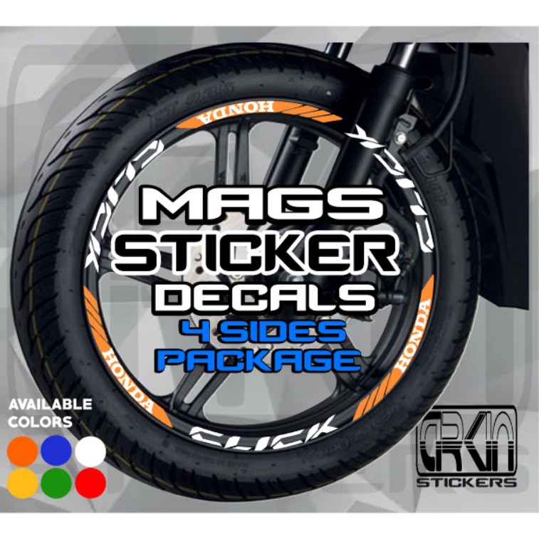 Click 125i / Click 150i /click 160 mags sticker (set for 2 wheels front ...