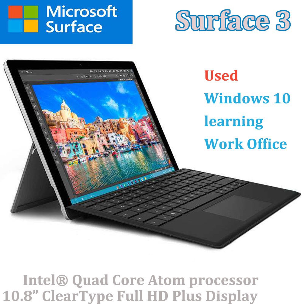 Used Microsoft Surface 3 Intel Quad Core 1.6GHz CPU Used Surface3 128GB ...