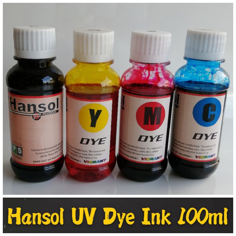 (Universal)Hansol Dye ink 100ml cmyk For Inkjet Printer Printing | Shopee Philippines