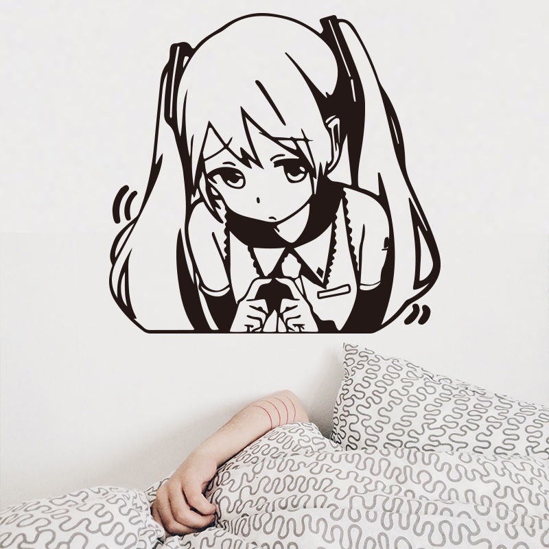 MIKU Anime PC Case Stickers Cartoon Waterproof Computer Host Decal ...