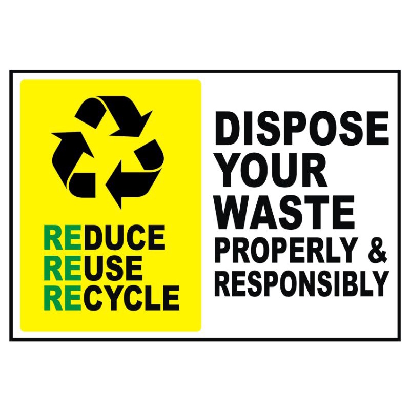 PVC PLASTIC signage for establishment A4 size ice for sale reduce reuse ...