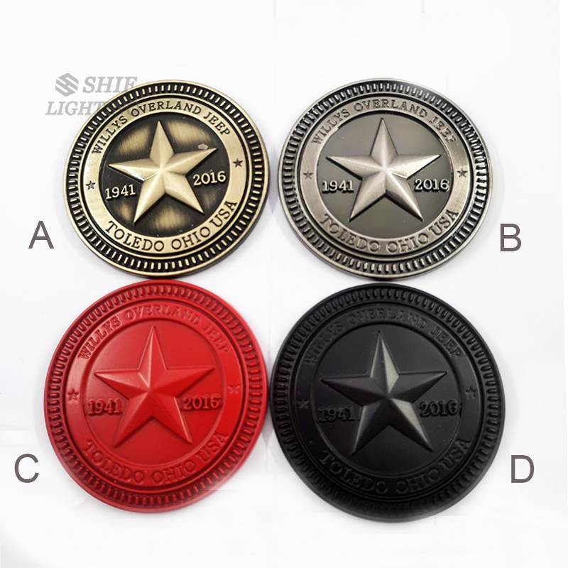 1 x Metal WILLYS OVERLAND JEEP 1941 STAR Logo Car Auto Decorative ...