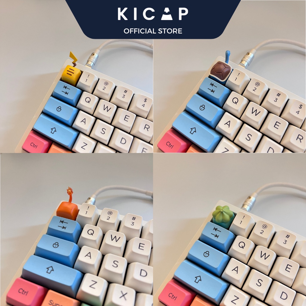 2mm thick Pokemon Resin PBT Keycap decorated with mechanical keyboard ...