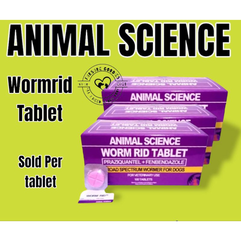 Wormrid Tablet for Dog Dewormer/ per tablet & Sticker) | Shopee Philippines