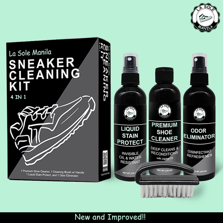Shoe Cleaning Kit (4 in 1) Sneaker Deodorizer with Oil and Water Shoe ...