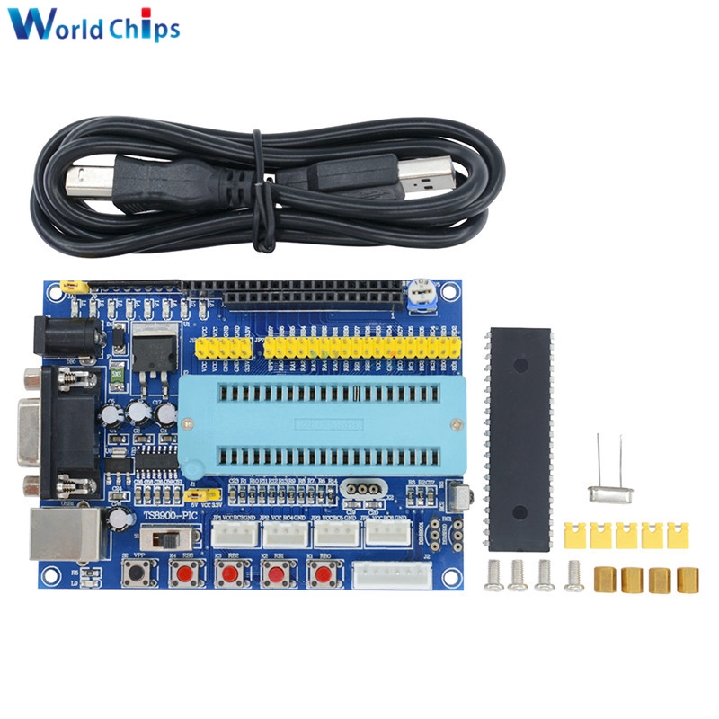 1Set USB PIC Development Board PIC16F877A 12V DC JTAG Minimum System Microcontroller Module ...