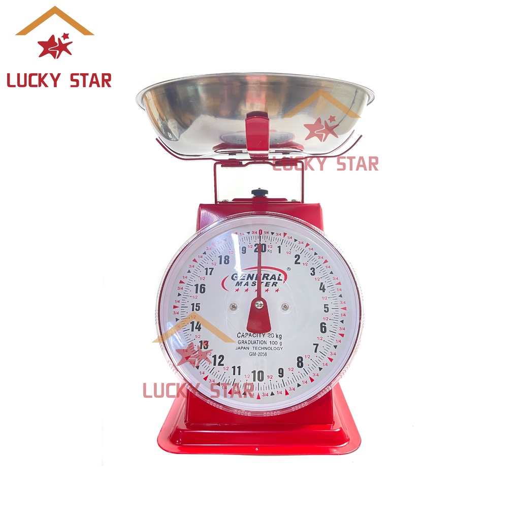 GM-2058 20Kg Bowl Kitchen Scale General Master Dail Spring Scale Accurate Kitchen Weighing ...