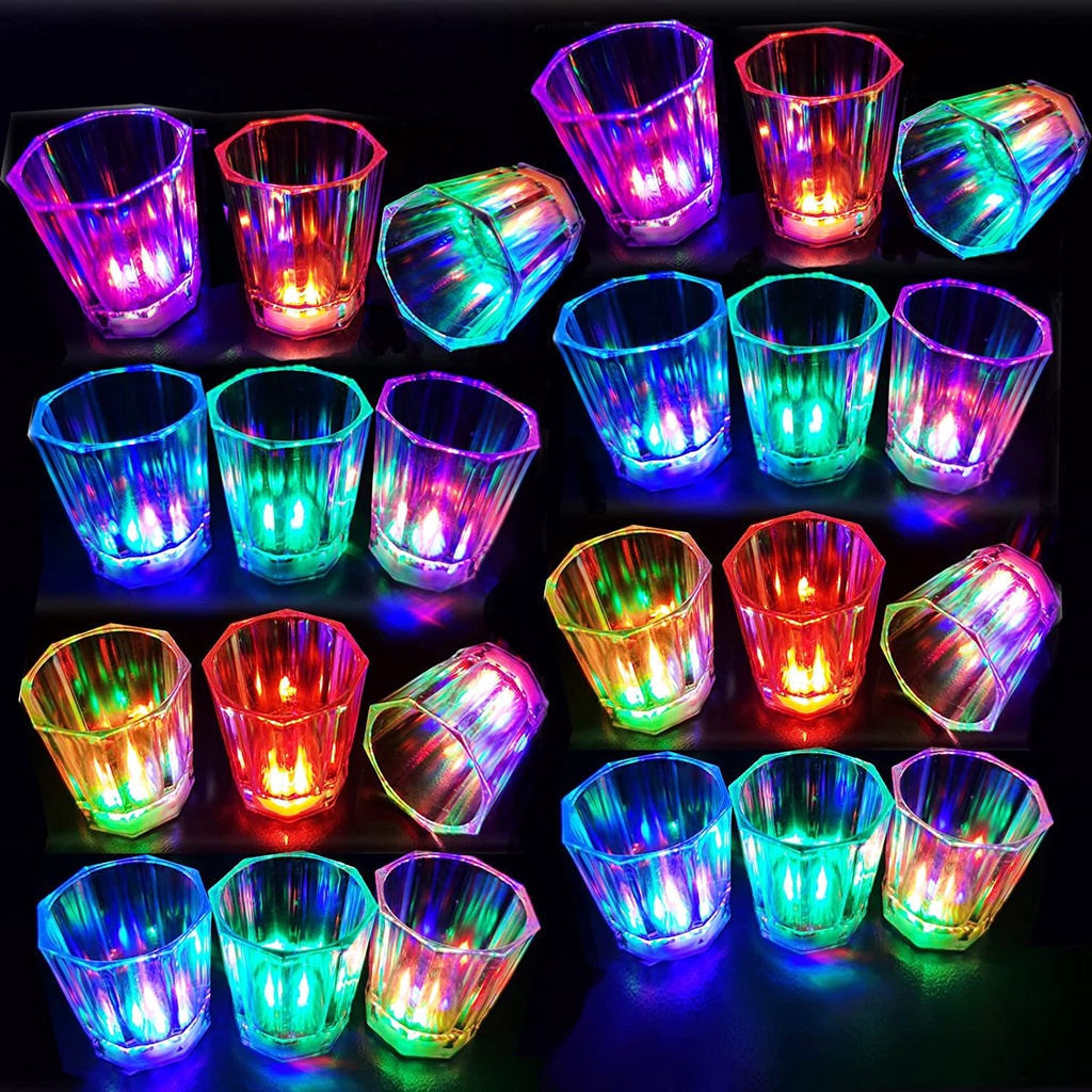 [READY STOCK] LED Tumblers Octagonal Cup Neon Party Cups Light for Bar ...